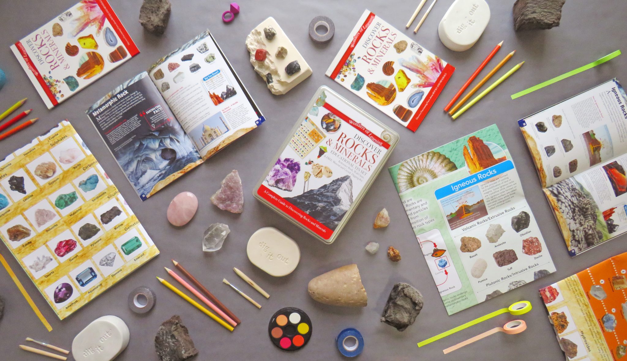 Wonders of Learning – Discover Rocks and Minerals Educational Tin Set ...